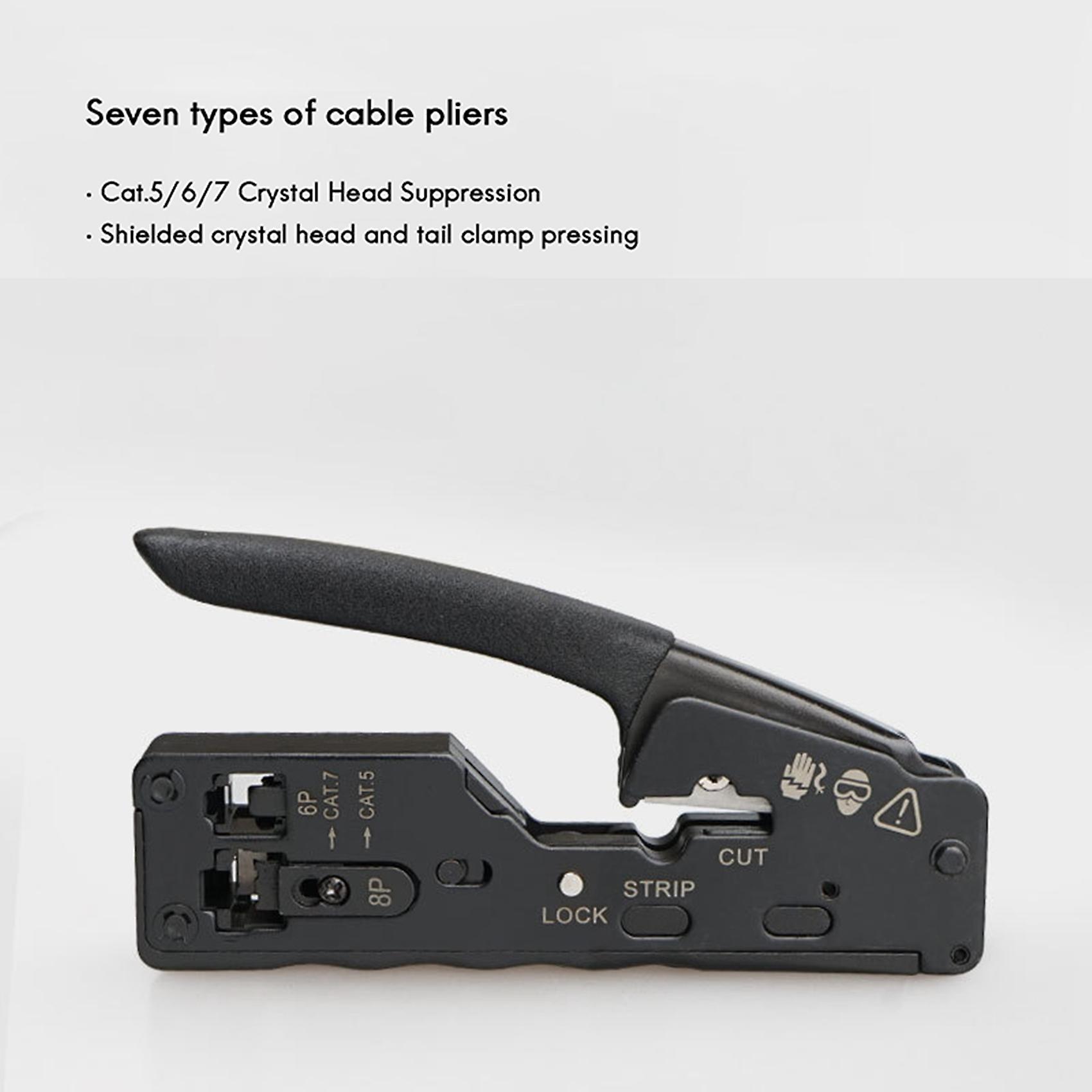 Network Cable Crimper RJ45 Crimp Tool Cutter Stripper for Rj45 Cat7 ...