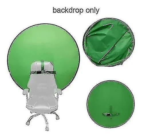 142cm/4.65ft Portable Webcam Background Green Screen Chair For Video ...