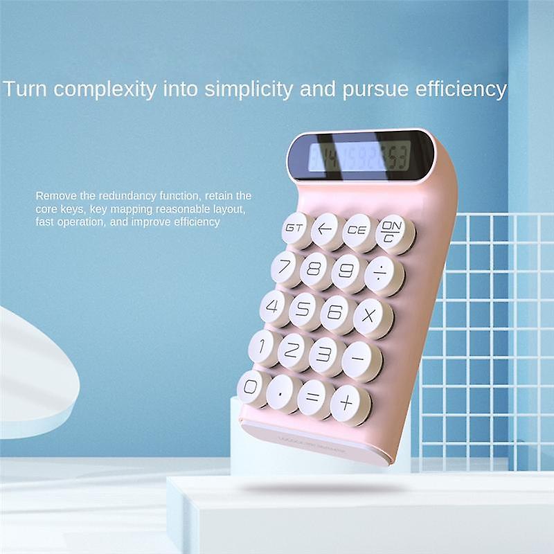 Retro Calculator Mechanical Keyboard Portable Computer 10 Digit LCD ...
