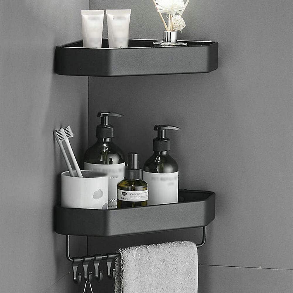Bathroom Shelf Corner Space Aluminum Bathroom Triangle Basket Shower ...
