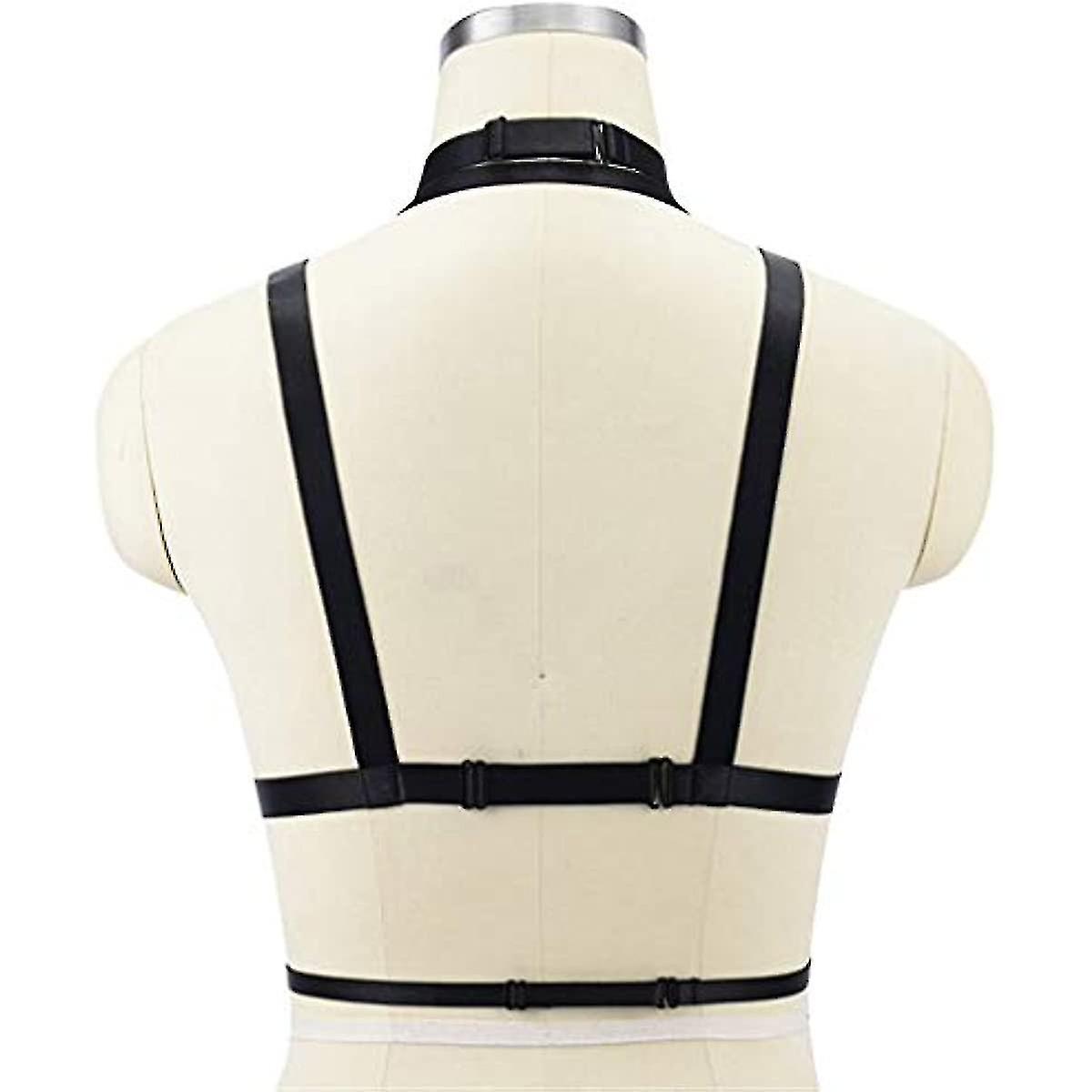 Sexy Women Harness Cage Bra Bandage Hollow Strap Lingerie Gothic Halter ...