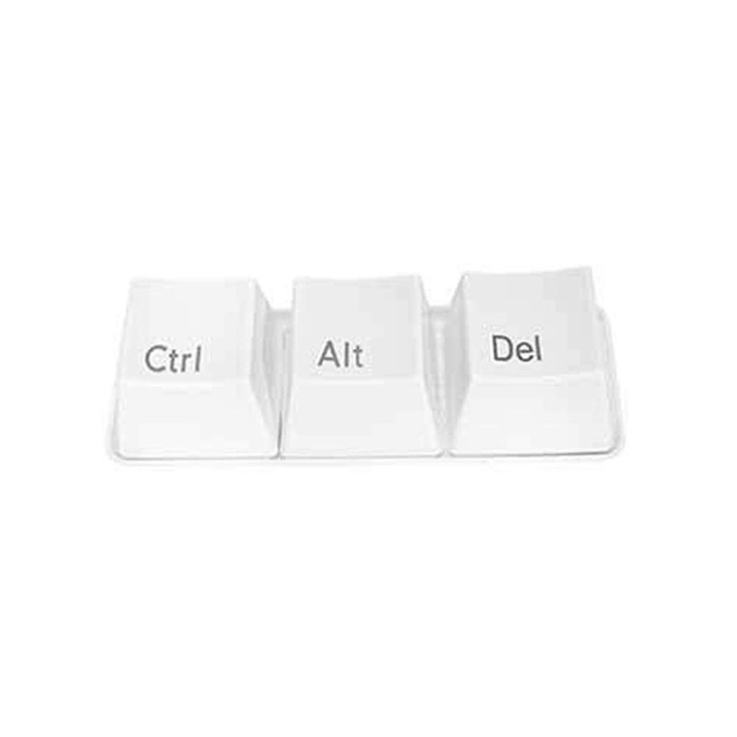 3PC Keyboard Coffee Tea Cups Set with Tray - Ctrl Alt Del Design ...