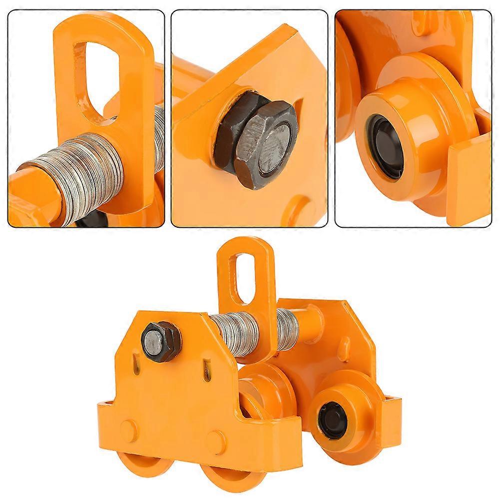 1 Ton Pull Capacity Adjustable Stainless Steel Push Trolley Beam Girder ...