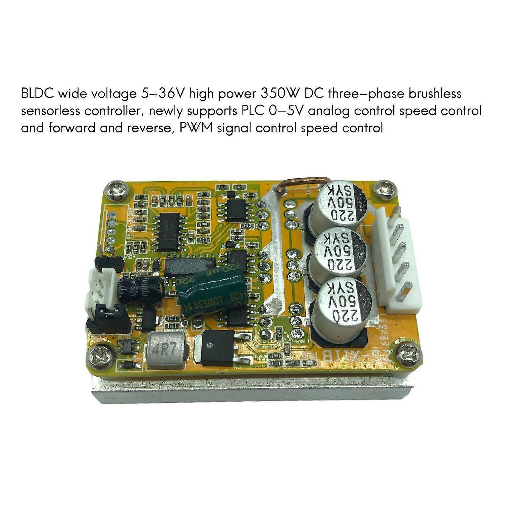 ZS-X11B Motor Driver 350W High Power Brushless Hallless DC Motor Driver ...