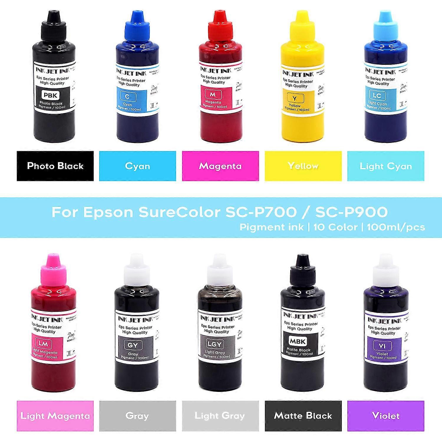 Unique Refill Pigment Ink For Epson Surecolor Sc-p900 Ink Cartridge ...