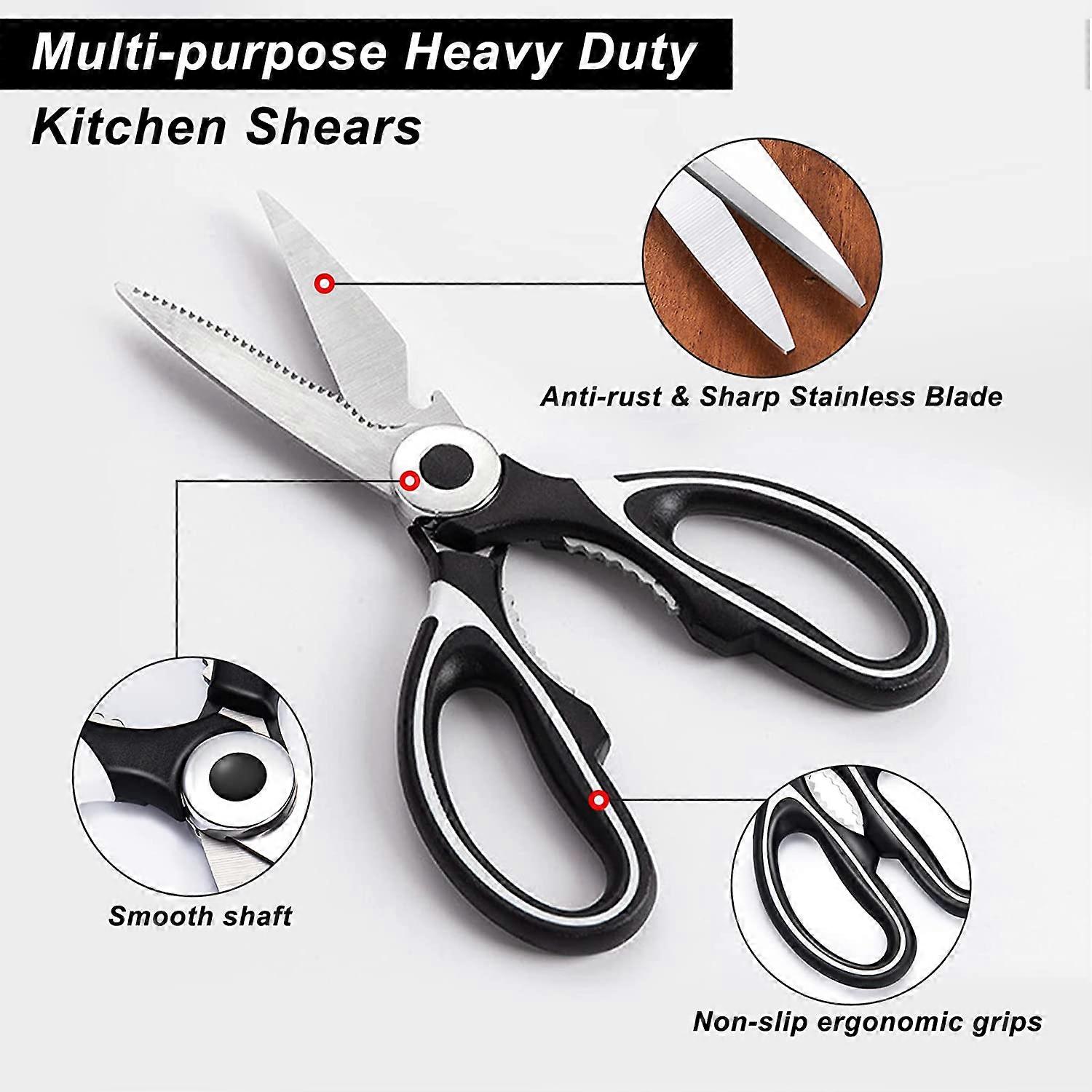 Multifunction Kitchen Scissors For Cutting Chicken Poultry Fish Meat, 5 Blade Cutting Scissors ...