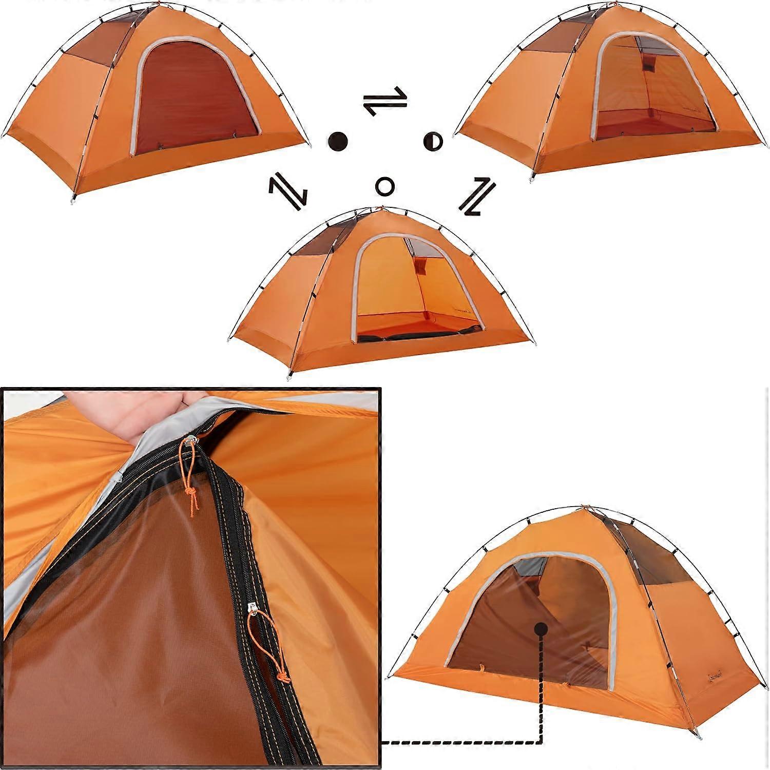Waterproof 2 Man Camping Tent - Compact 2 Person Dome Tent, Lightweight ...