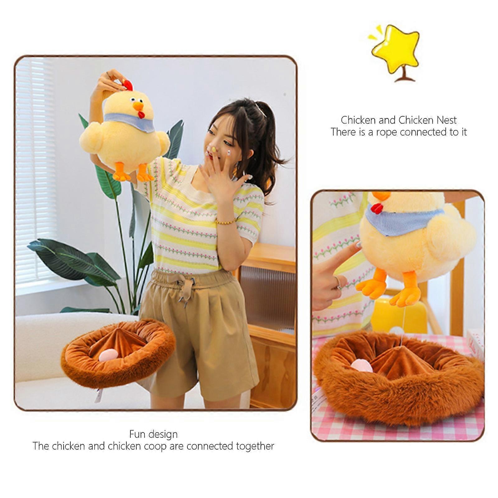 Hen Laying Eggs Playset Complete With Chicken Hen Soft Toy Nests And ...