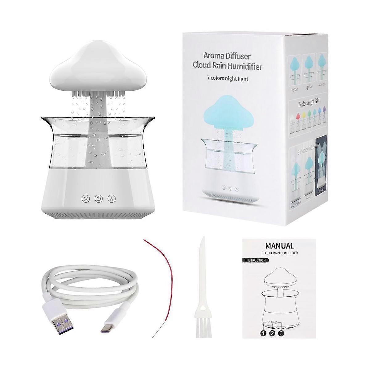 Cloud Humidifier, Essential Oil Diffuser with 7 Colours LED Lights ...