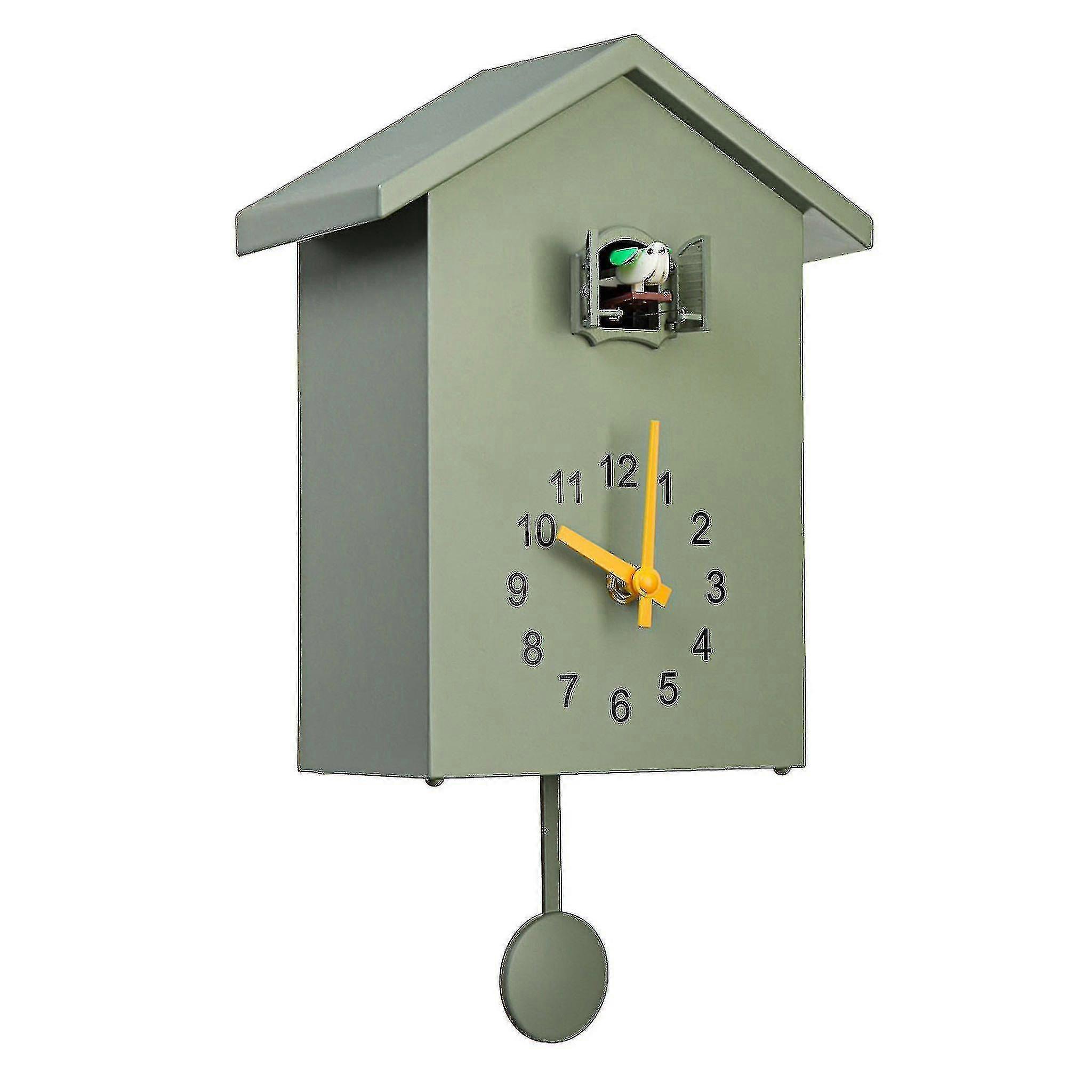 Cuckoo Clocks Wall Clock Wall Clock Modern Cuckoo Clock(green) | Fruugo UK