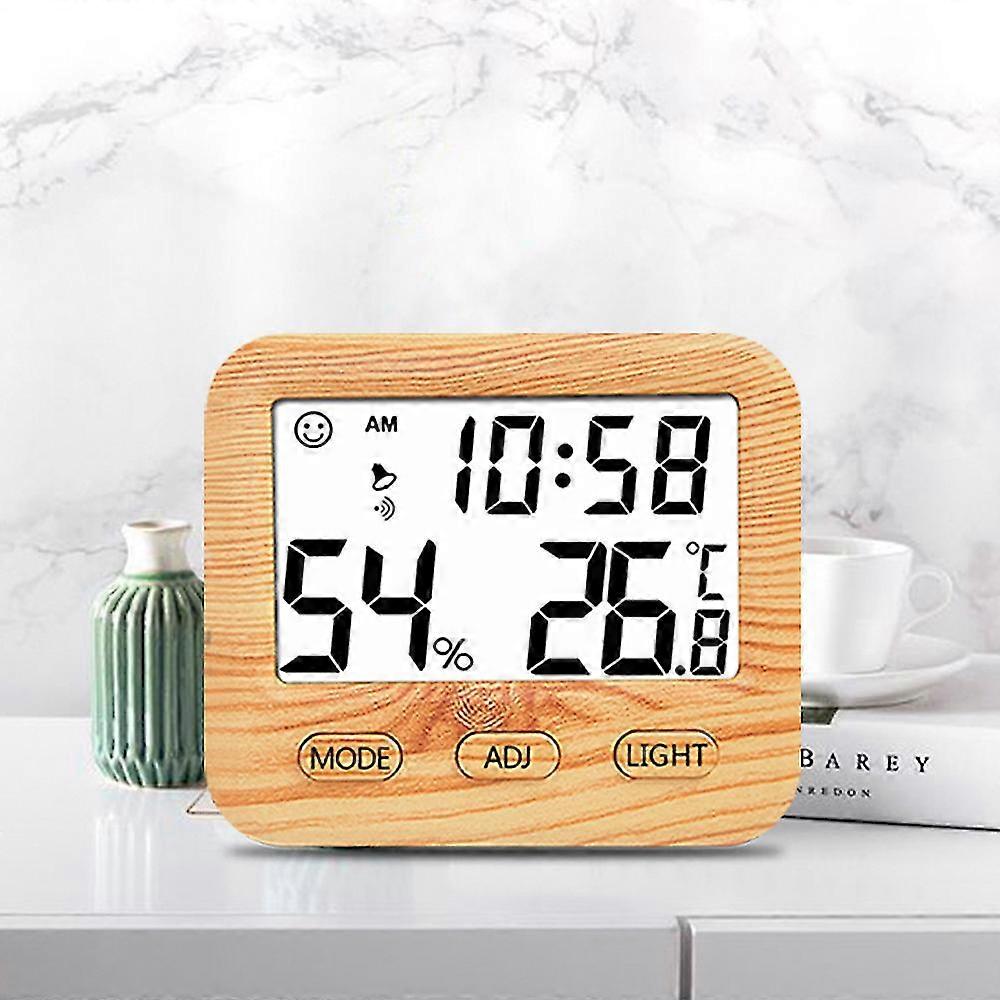 Hygrometer Indicator Room Thermometer With Built-in Clock And Time ...