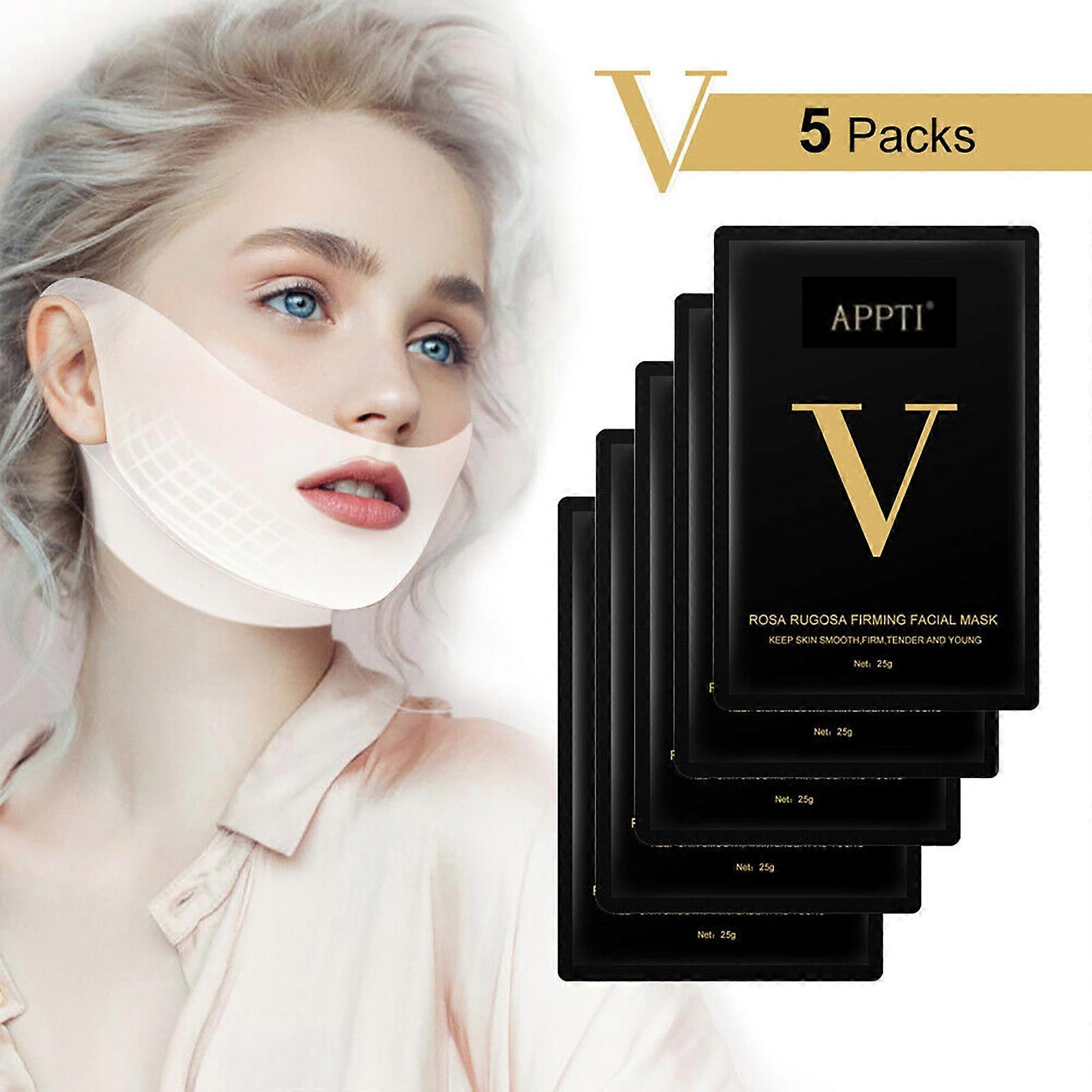 Facial Mask V Shape Face Mask Lifting Firming Burn Double Chin V line ...