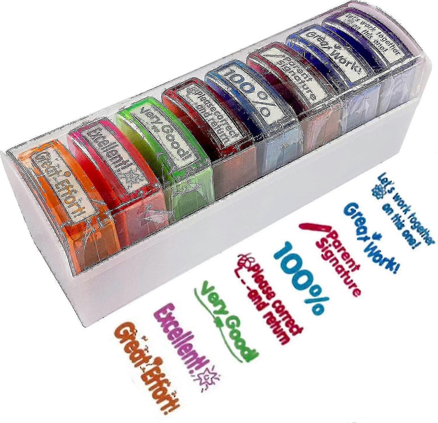 Self-inking Teacher Stamps For Grading Teacher Good Job Stamp For Classroom Parent Signature For ...