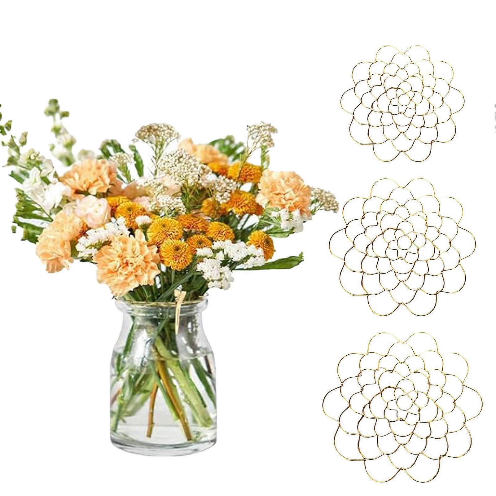 1/3Pcs Stainless Steel Spiral Stem Holder Vase Insert Flower Arranger ...