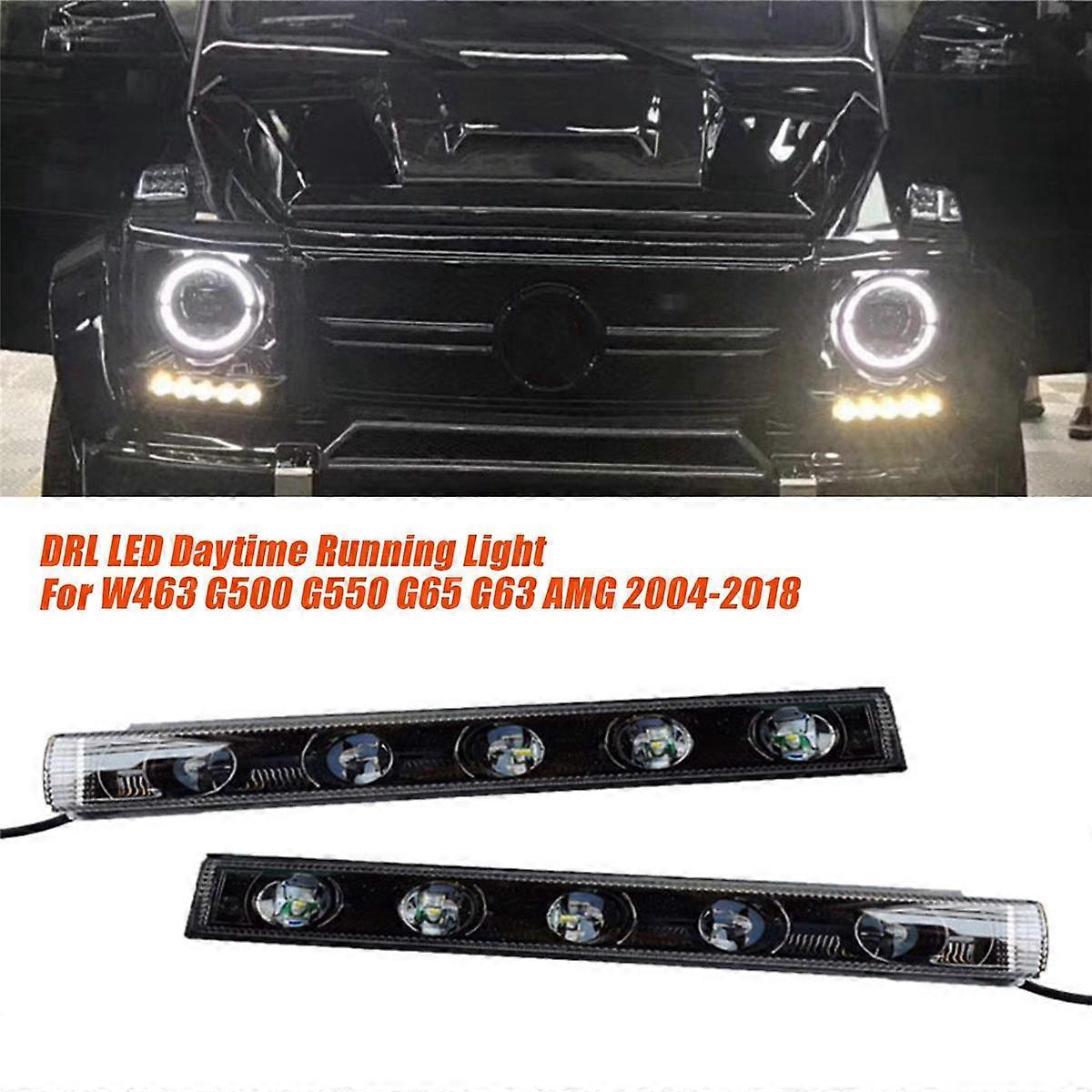 1Pair Front Bumper DRL LED Daytime Running Light for W463 G500 G550 G65 G63 2004-2018 Indicator ...