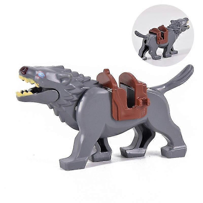 Medieval Building Blocks Hobbits Mounts Wolf Model Assembled Toys ...