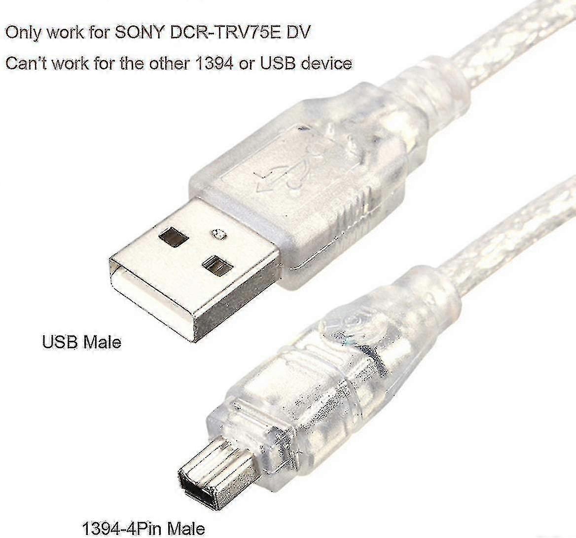 Cy Usb Male To Firewire Ieee 1394 4pin Male Ilink Adapter Cord Cable For Dcr-trv75e Dv 1m Usb ...