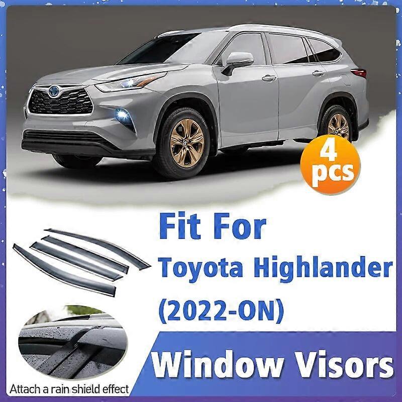 Window Visor Guard for Toyota Highlander 2022-on Vent Cover Trim ...