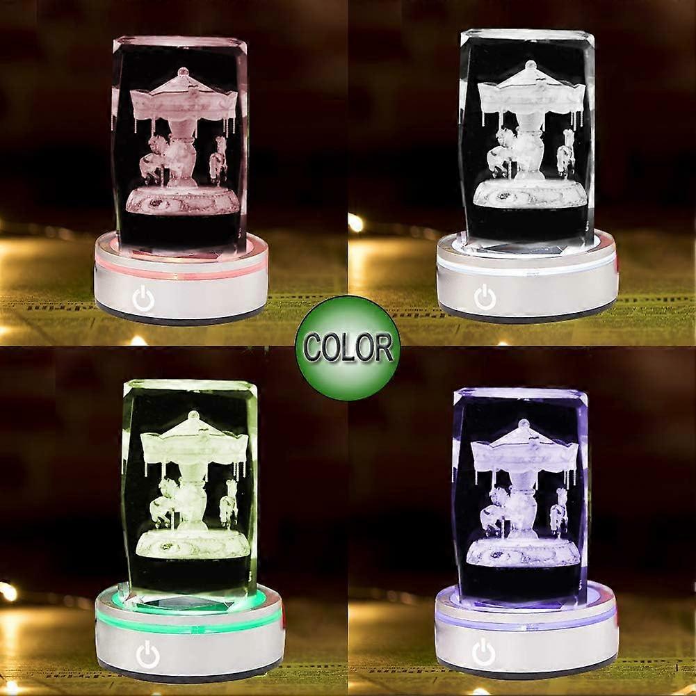 2Pack LED Light Base Multicolor Round Show Stand Display Plate Base ...