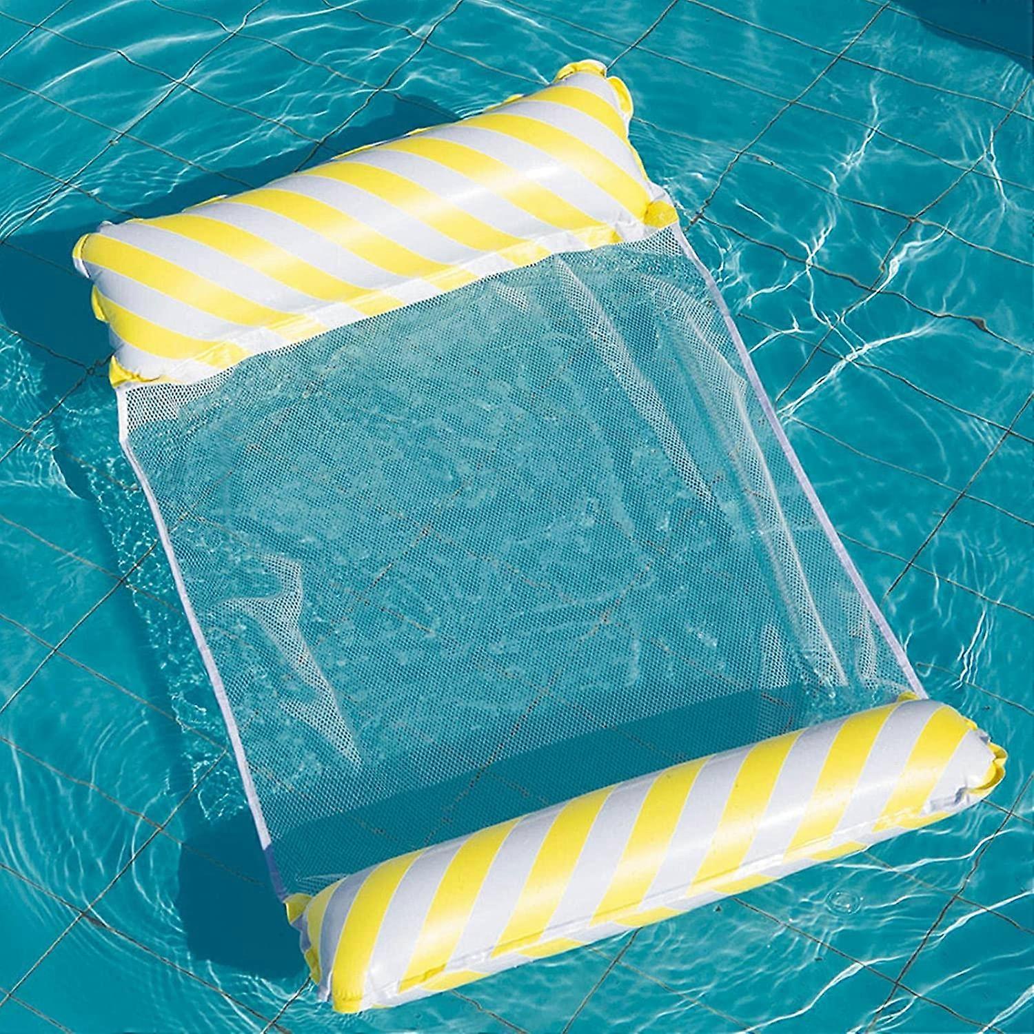 Pool Hammock Floats for Adults, Classic Stripes Inflatable Swimming ...