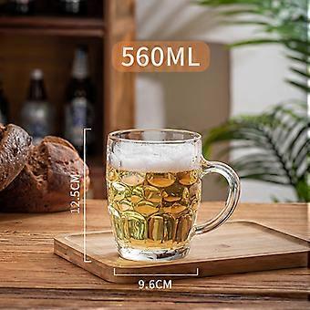 Classic Beer Pint Style Mugs Glass Pot Old Pub Bar Style Tankard Handle ...