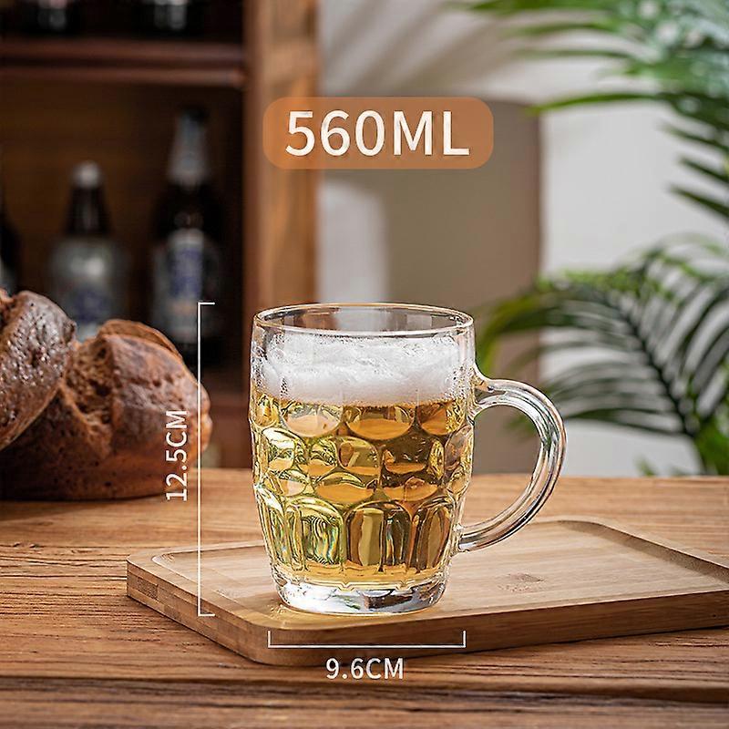 Classic Beer Pint Style Mugs Glass Pot Old Pub Bar Style Tankard Handle ...
