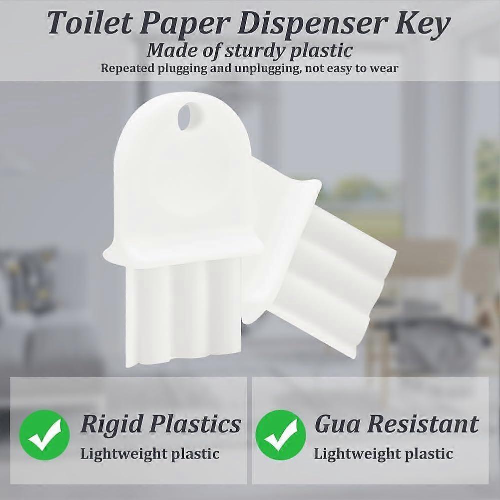 10 Pcs Toilet Paper Dispenser Keys Universal Plastic Dispenser Key ...