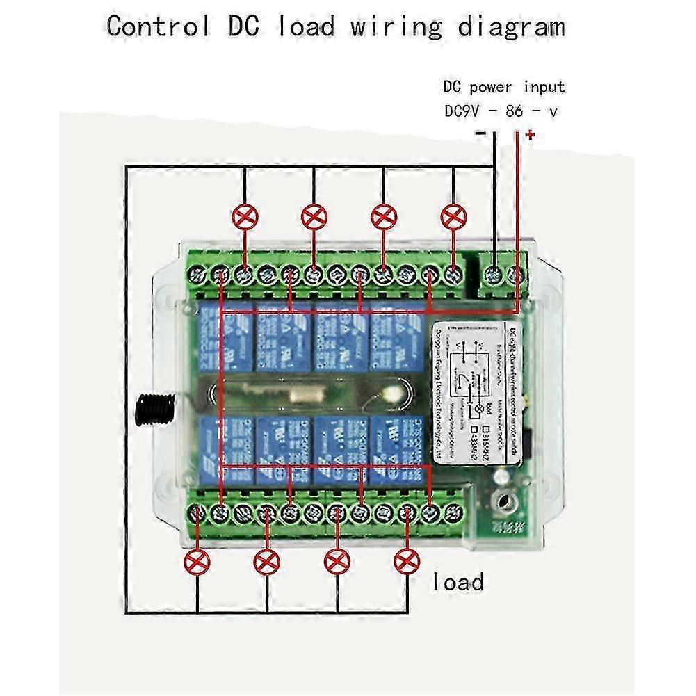 8 channel wireless rf remote control switch DC 9-72V Remote Control ...