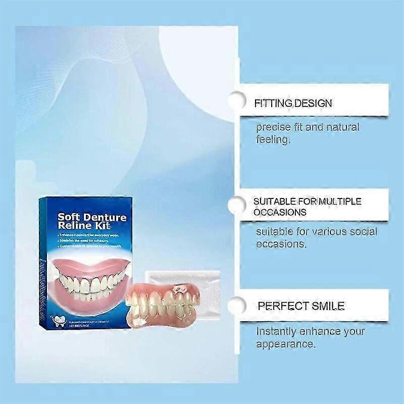 Soft Denture Reline Kit,False Teeth Set,Snap on Dentures,Soft Dentures ...