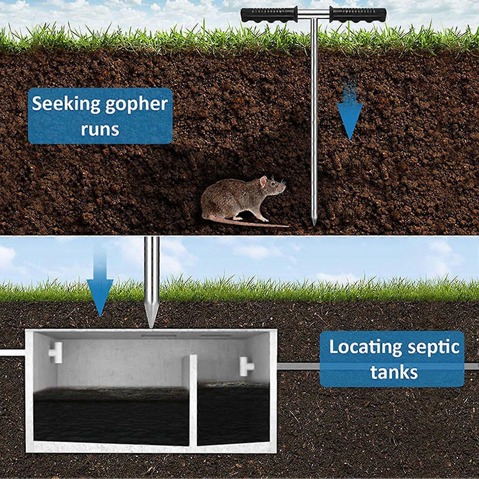 Soil Sample Probes with T Handle Adjustable Sharp Tip Stainless Steel ...