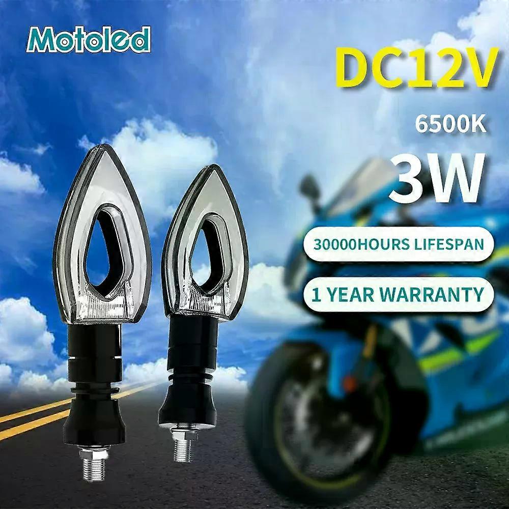 Motoled 2PCS Universal 12V Flashing Turn Signals Motorcycle LED Light ...
