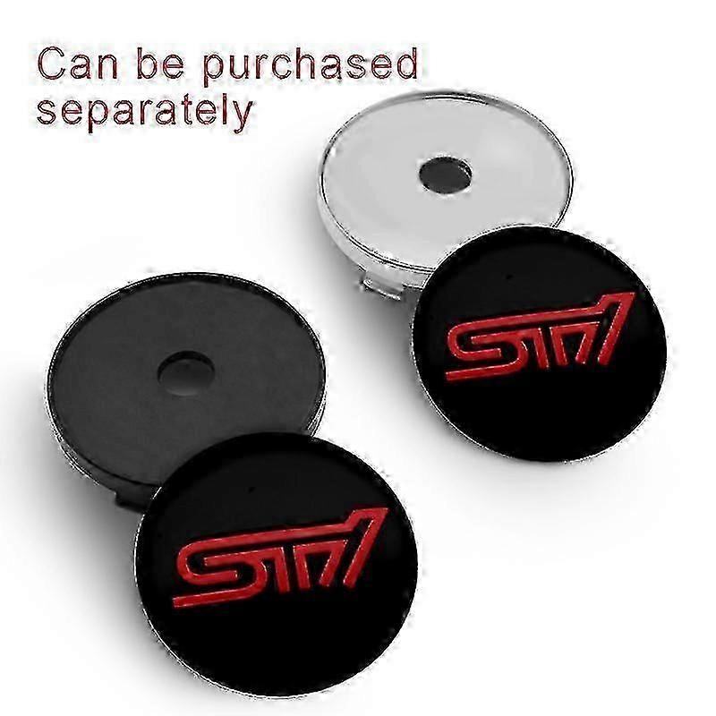 4pcs 56+60mm Car Wheel Hub Center Caps Sticker Rim Cover Auto Badge ...