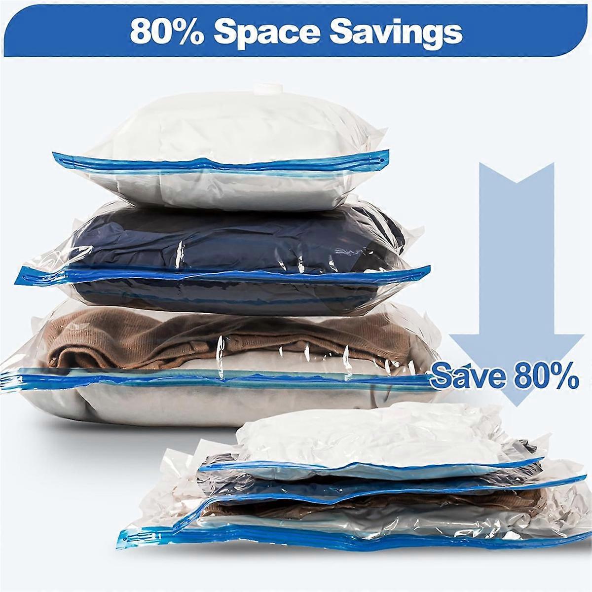 12PCS Travel Vacuum Storage Bags with Electric Pump Vacuum Seal Bags ...