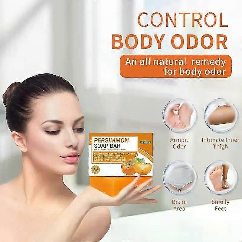 Persimmon Soap Bar for Old People Smell, Natural Deodorant Body Face ...