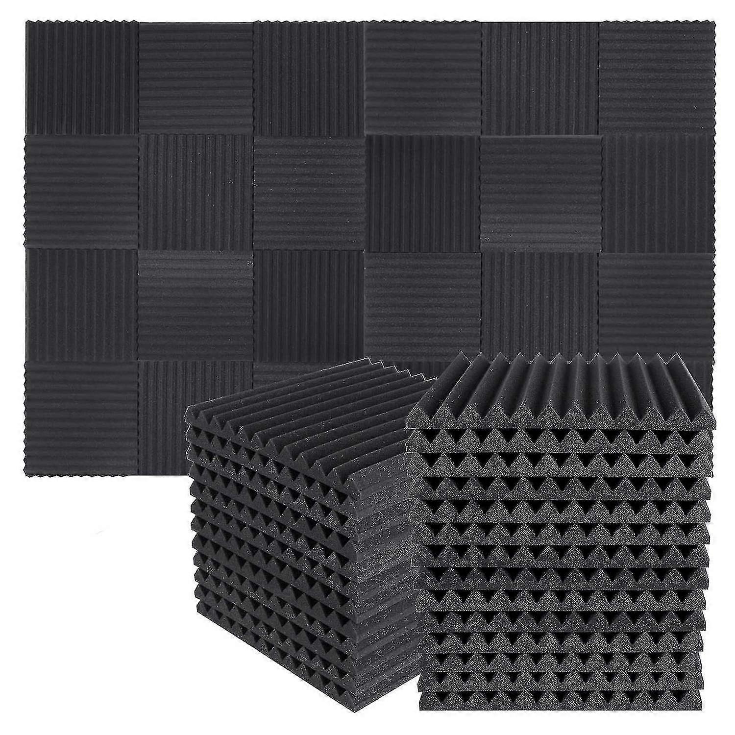 50pcs Acoustic Soundproof Foam Sound Absorbing Panels Sound Insulation ...