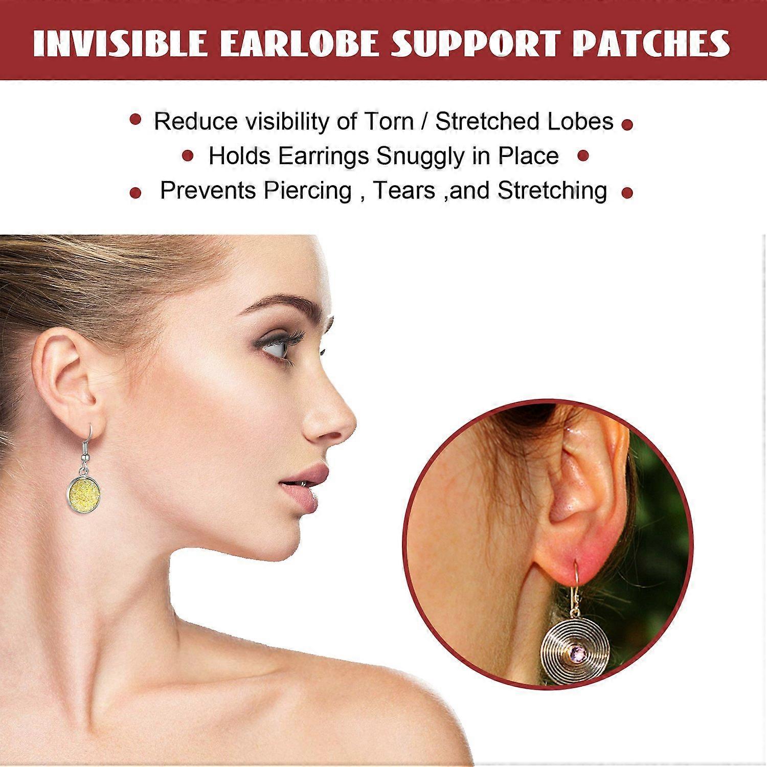 1-6PCS EELHOE 50PCS Invisible Earlobe Support Patches for Pierced Ears ...