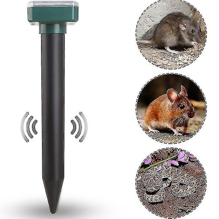 4pcs Solar Powered Pest Reject Ultrasonic Pest Repellent Mole Rat ...