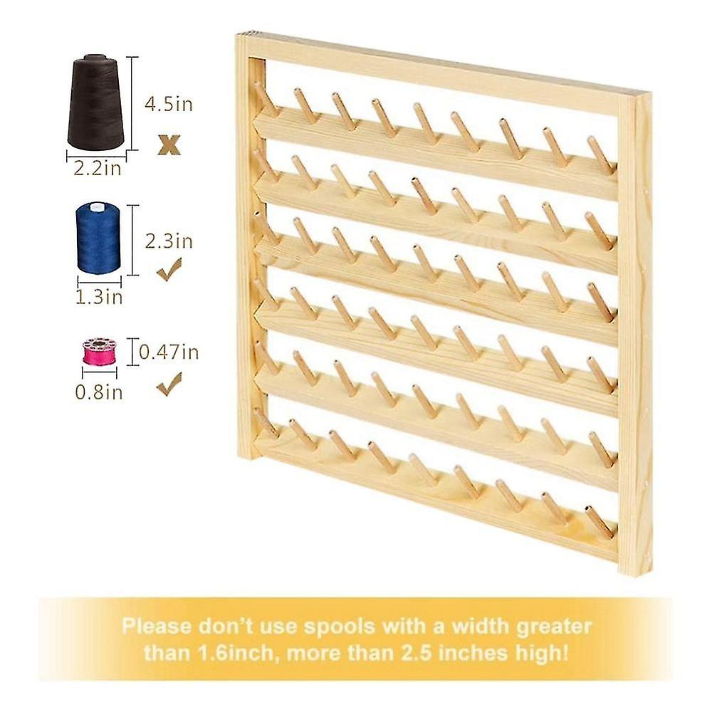 54 Spool Sewing Thread Stand, Wall Mount Sewing Thread Stand With Hook ...