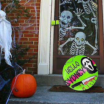 3d Horror Welcome Sign For Front Door Halloween Wreath Decoration ...