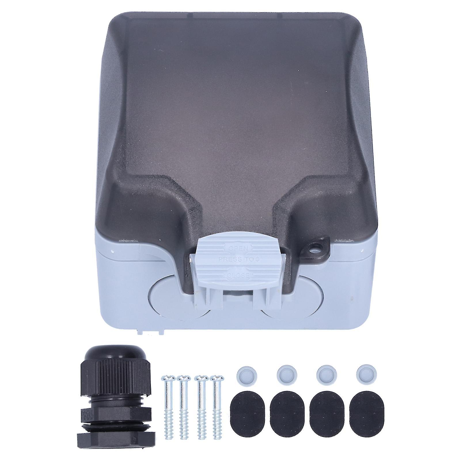 Outdoor Waterproof Electric Outlet Power Box Wall Receptacle 250V 15A ...