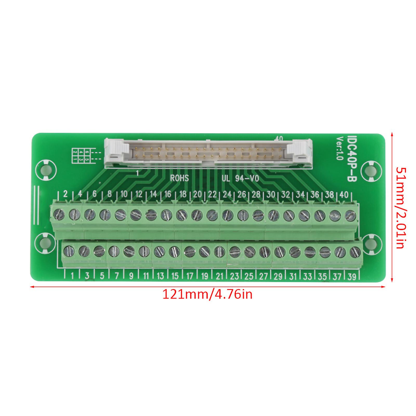 IDC40P 40Pin Male Breakout Board Terminal Block Connector for PLC ...