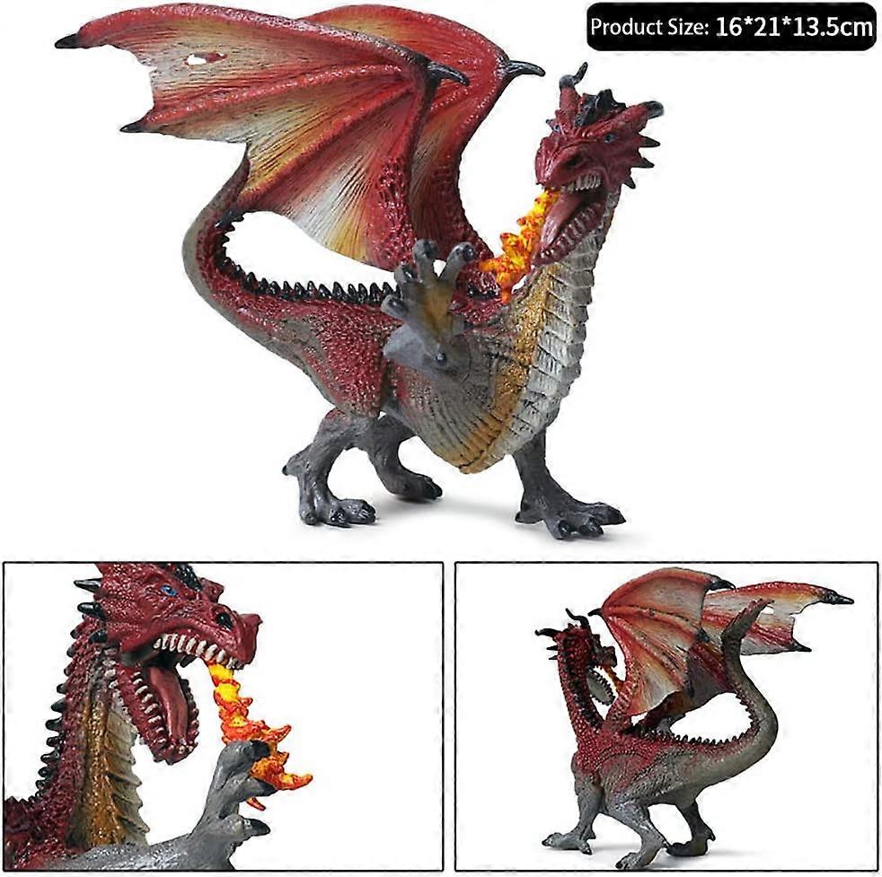 Ancient Realistic Dragon Model Figure Toys, Flying Spitfire Dragon ...