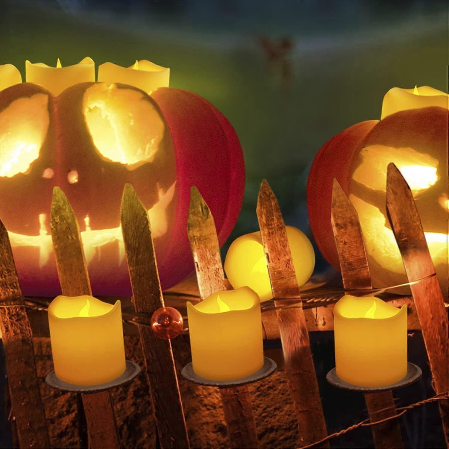 Flameless LED Tealight Candles - Battery Operated Candles with ...