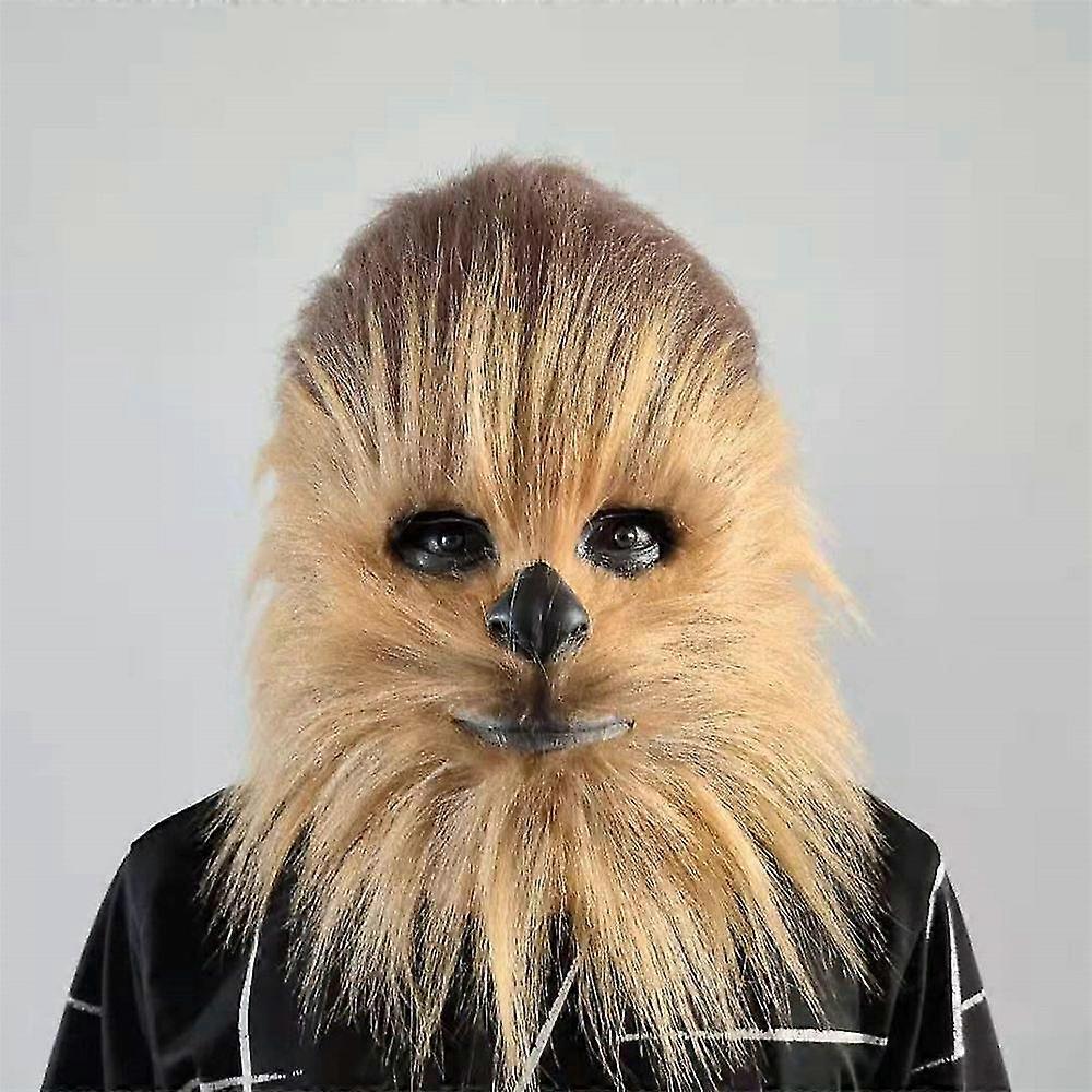 Star Wars Chewbacca Cosplay Full Head Mask Chewie Halloween Carnival ...
