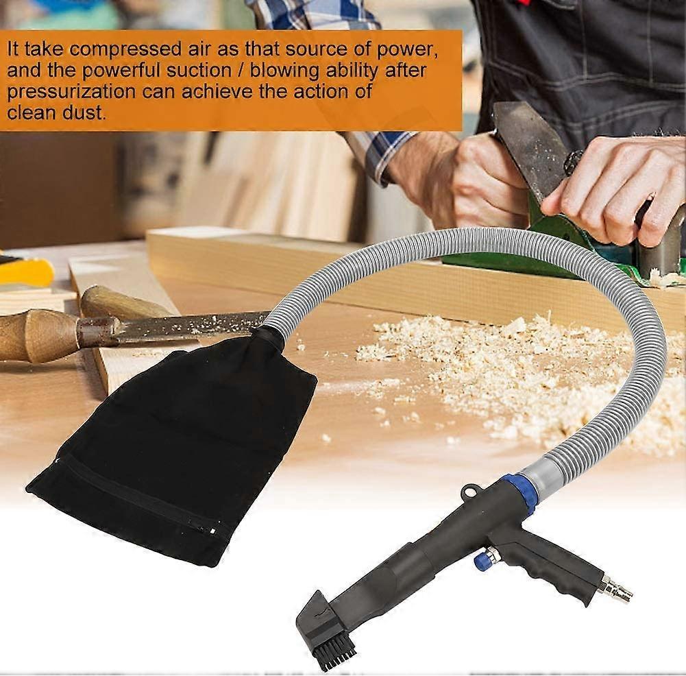 Air Vacuum Blow Gun Pneumatic Vacuum Cleaner Kit - Dual Function Air ...