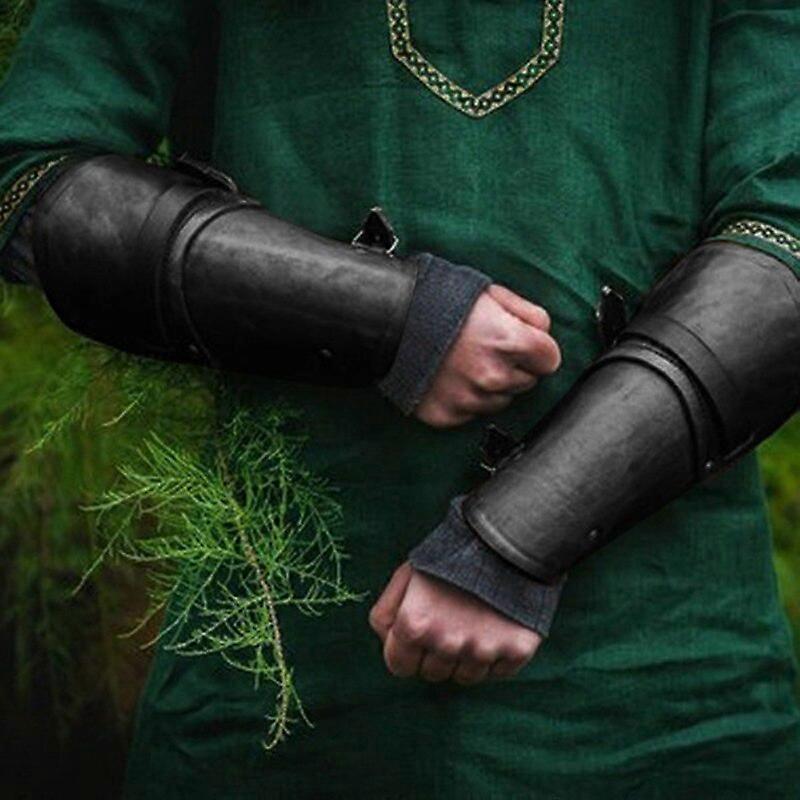 Medieval Larp Knight Arm Cuff Bracer Buckle Strap Armor Wrist Band ...