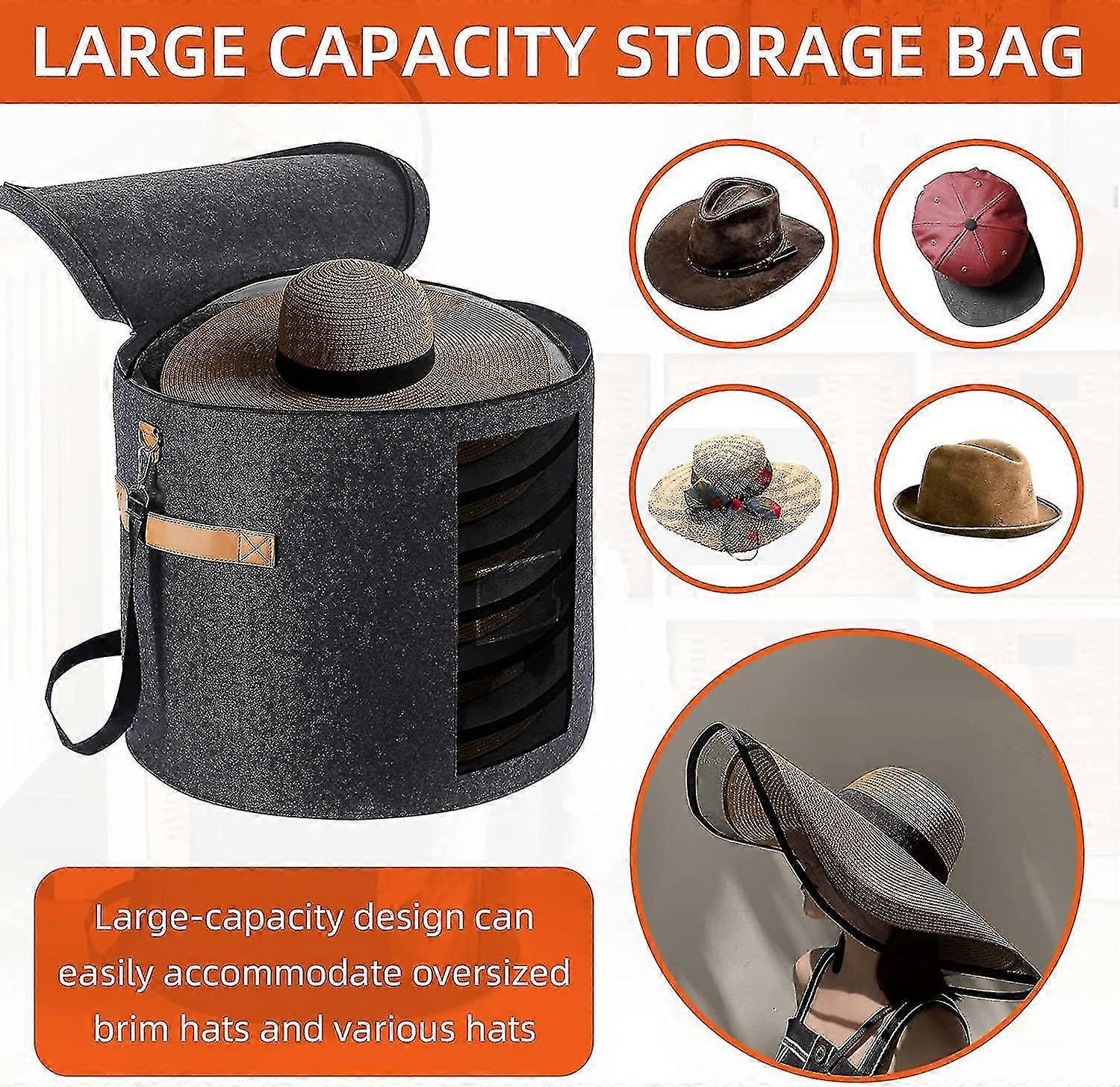 Hat Box Large Hat Storage Box Hat Boxes For Women Storage Large Round ...