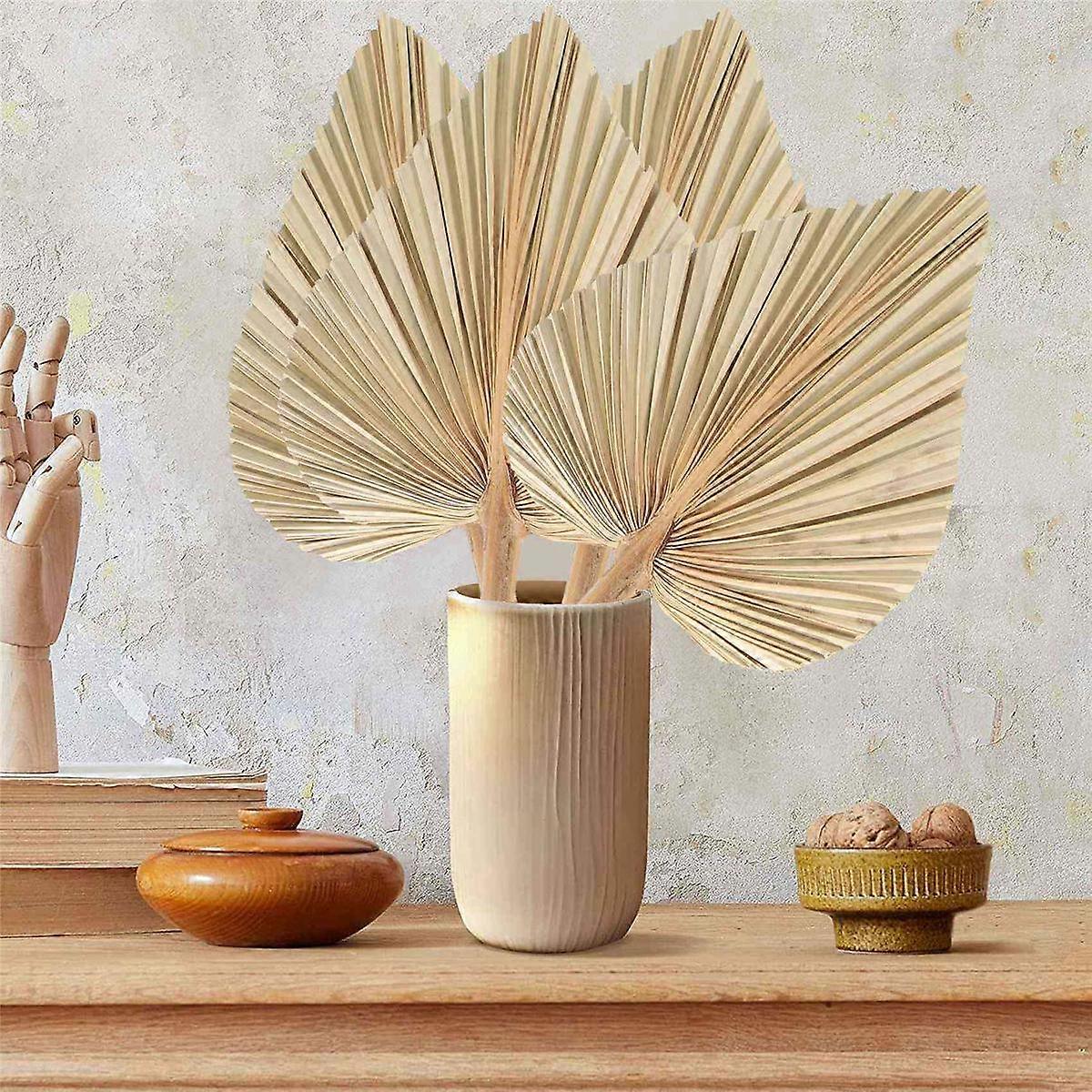 4Pcs Dried Palm Leaves Dried Palm Fans Bohemian Dried Palm Spears Artificial Plants Palm Leaves ...