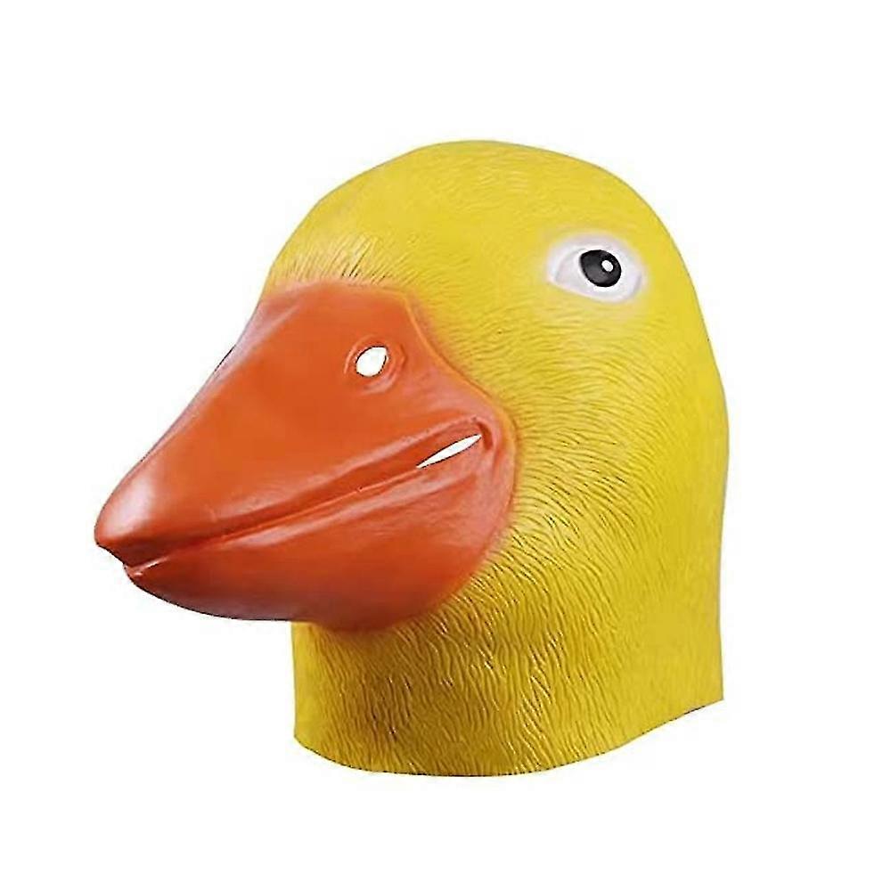 Novelty Deluxe Mask Duck Head Mask Latex Animal Mask Yellow | Fruugo UK
