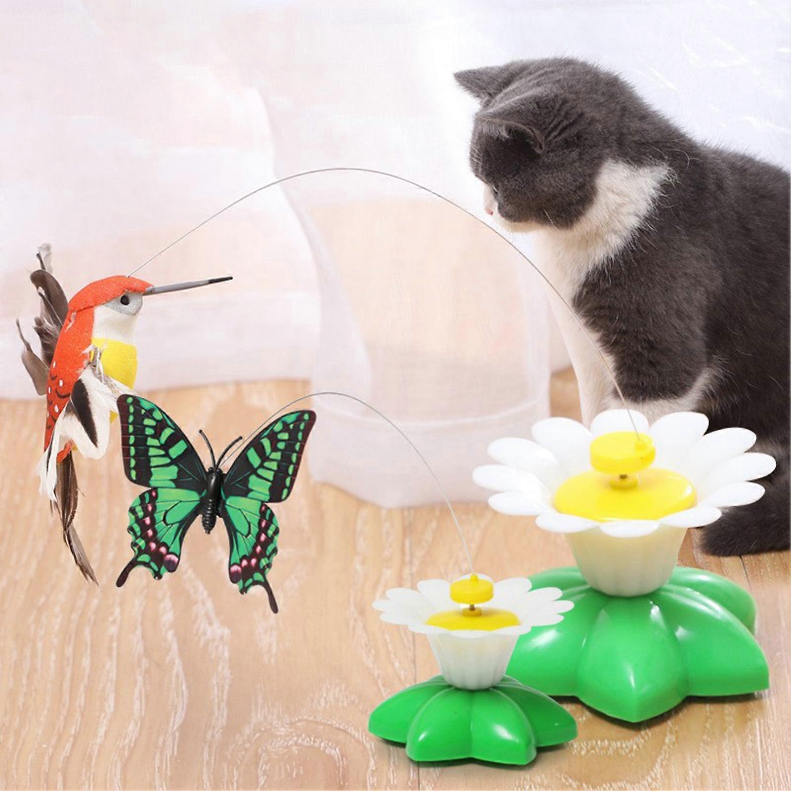 Automatic Rotating Cat Teaser Electric Teasing Cat Stick Flexible Cat ...
